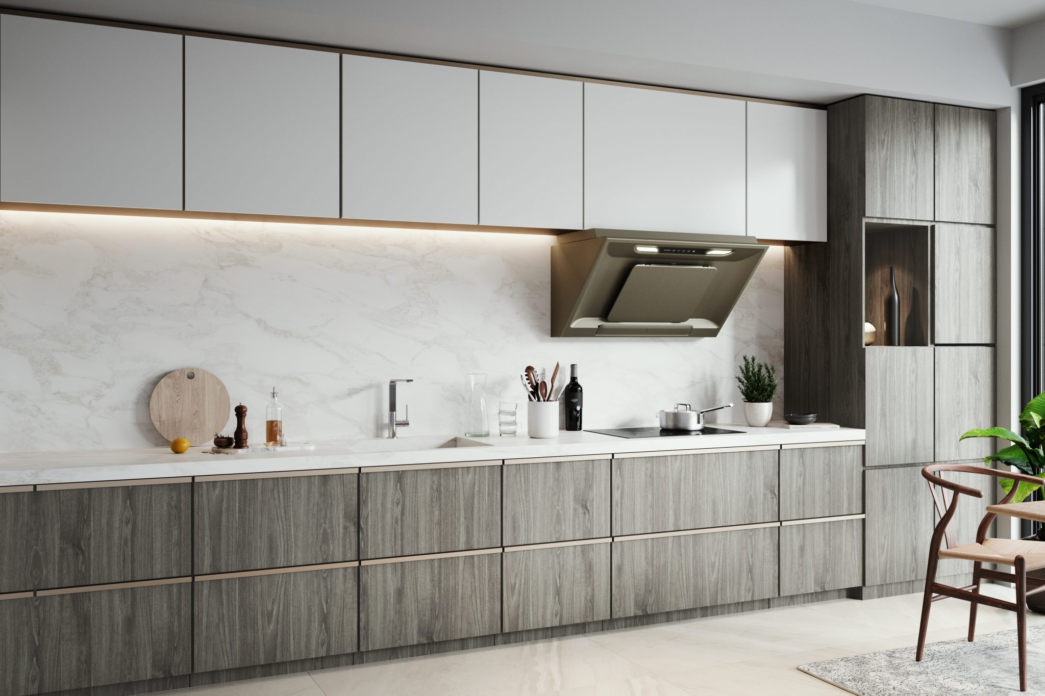 FR-SC2090 900mm Made-in-Japan Inclined Cooker Hood | FUJIOH Singapore